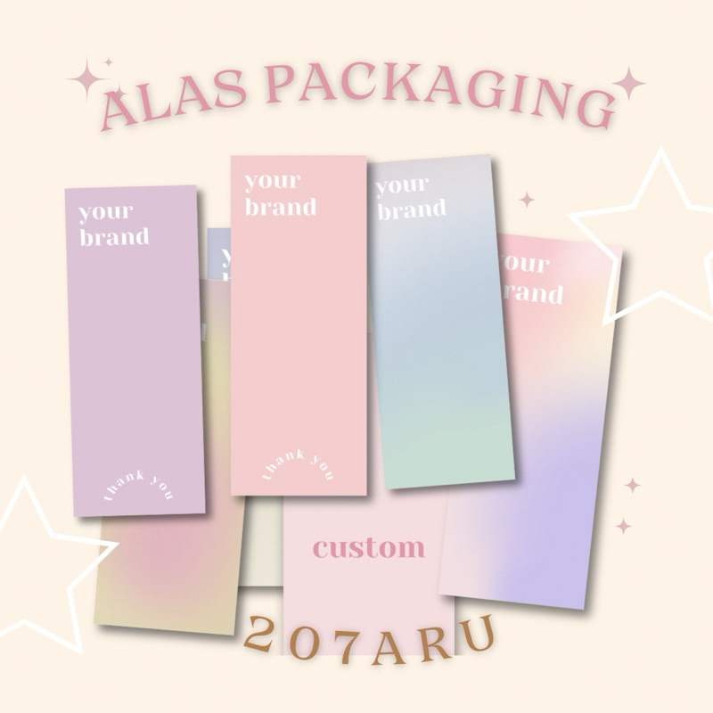 Jual 207aru | alas packaging ukuran 6x15 7x15 (custom) | Shopee Indonesia
