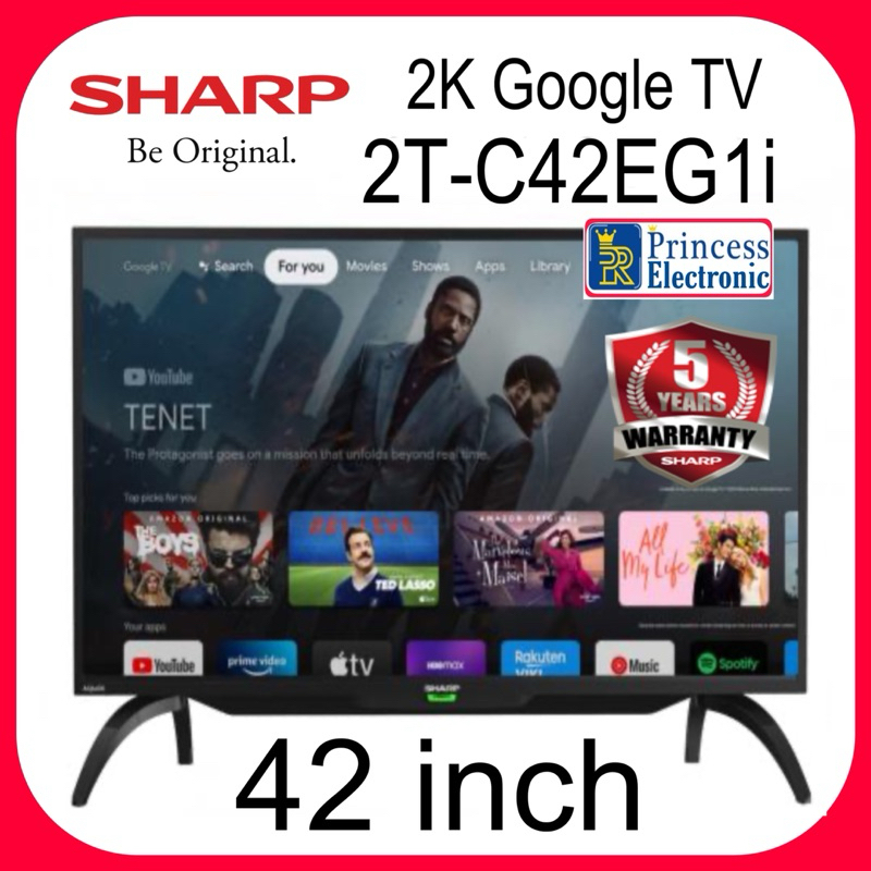 Jual Tv Led Sharp 42 Inch Full HD Google TV 2T-C42EG1i | Shopee Indonesia
