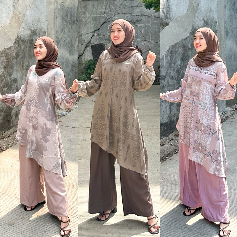 Jual Joley Cloth - One Set Inara Dress Setelan Celana Premium Katun ...
