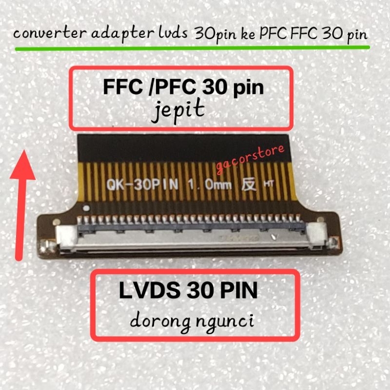 Jual converter adapter modifan panel 30 pin LVDS ke 30 pin PFC ffc | Shopee Indonesia