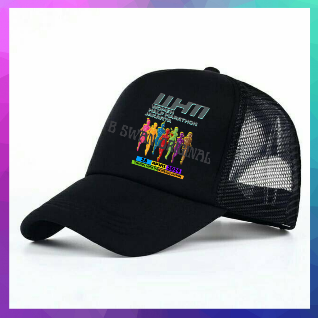 Jual Topi Jaring Jala Hat Trucker WHM Women Half Marathon Jakarta 2024 ...