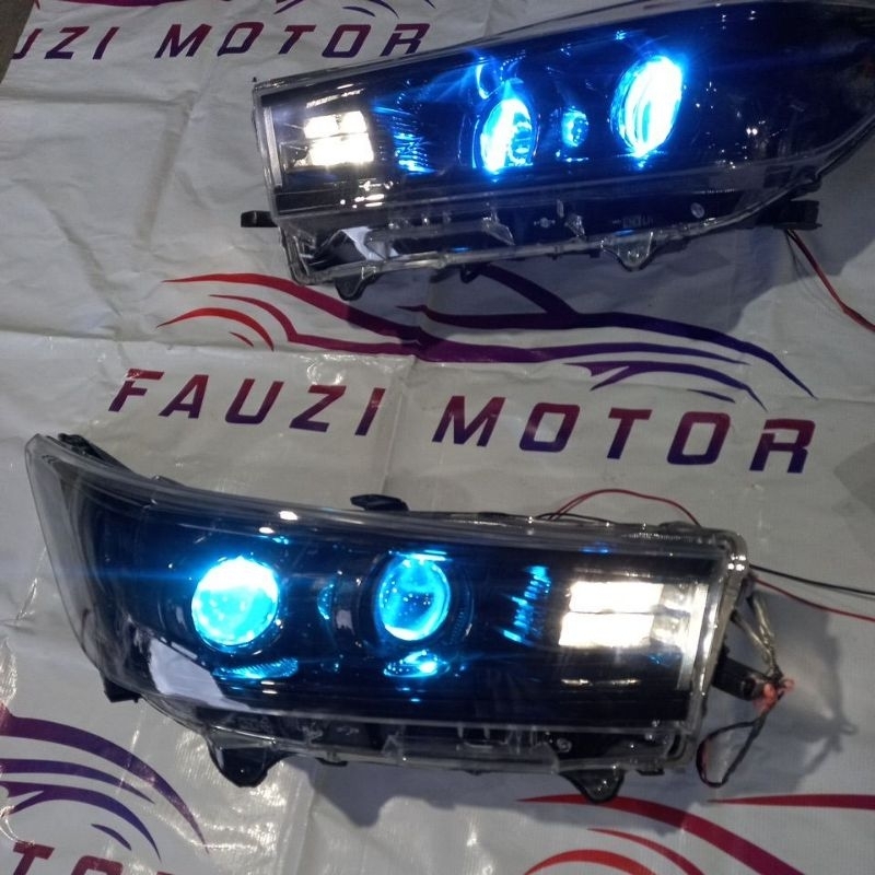 Jual Headlamp lampu depan innova inova Venturer custom doble projector ...