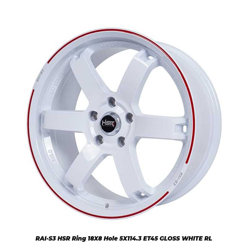Jual velg racing hsr rai s3 ring 18 lubang 5 pcd 114 cocok buat hrv,crv ...