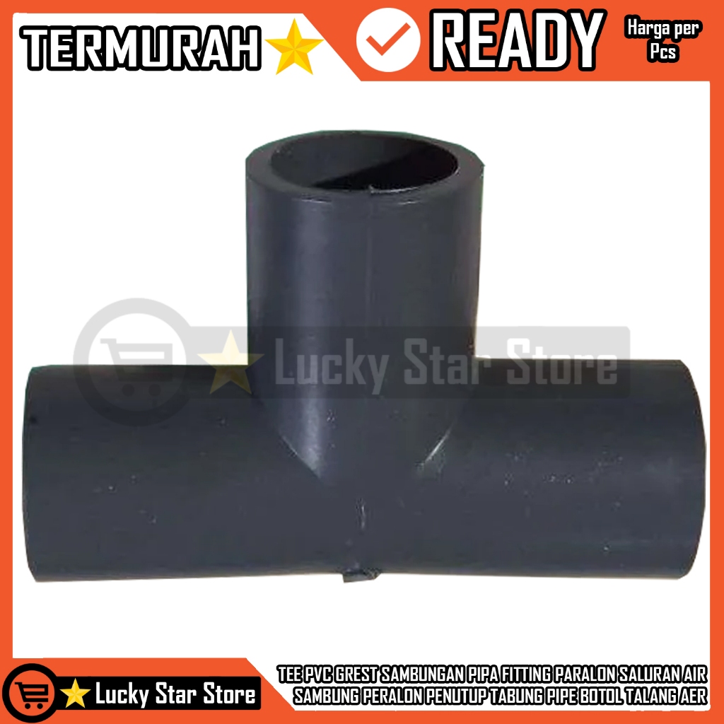 Jual TEE PVC GREST SAMBUNGAN PIPA FITTING PARALON SALURAN AIR SAMBUNG ...