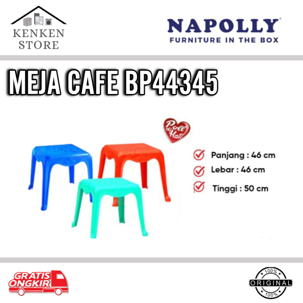 Jual MEJA PLASTIK NAPOLLY CAFE BP44345 | Shopee Indonesia