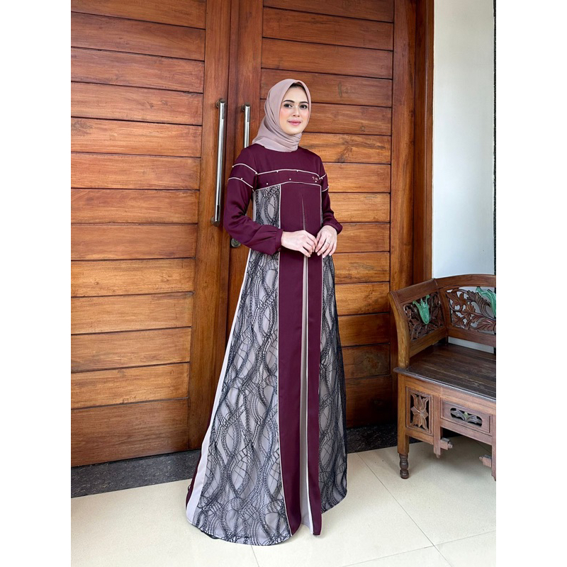 Jual Tarisha dress Original zai muslim wear | Shopee Indonesia
