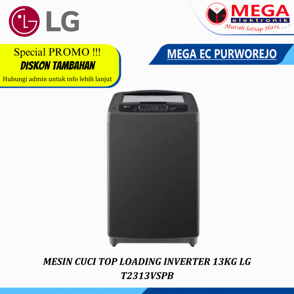 Jual MESIN CUCI TOP LOADING INVERTER 12KG LG T2312VSPB | Shopee Indonesia
