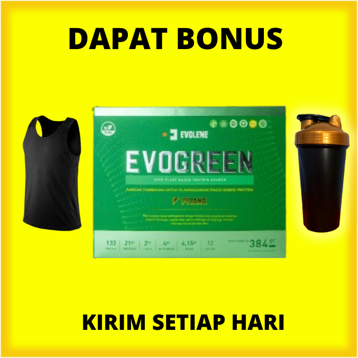 Jual EVOGREEN 1 BOX 12 SACHET BPOM HALAL EVO GREEN EVOGREN EVOLINE ...
