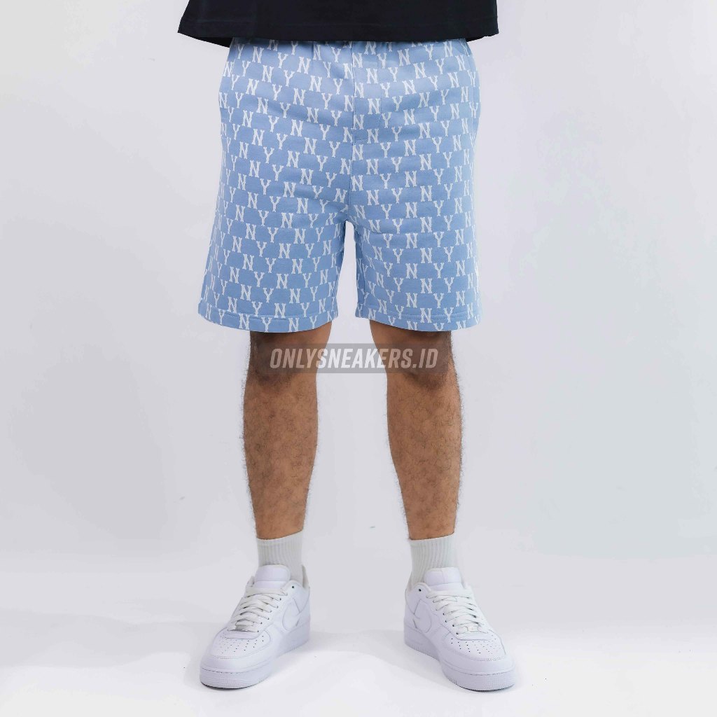 Jual MLB KOREA NEW YORK YANKEES MONOGRAM BLUE SHORT PANTS (100% ...