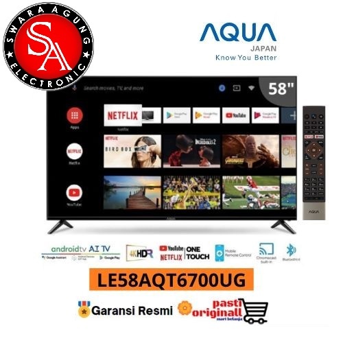 Jual Led UHD 4K Digital Android TV 58 Inch AQUA 58AQT6700UG (Medan ...