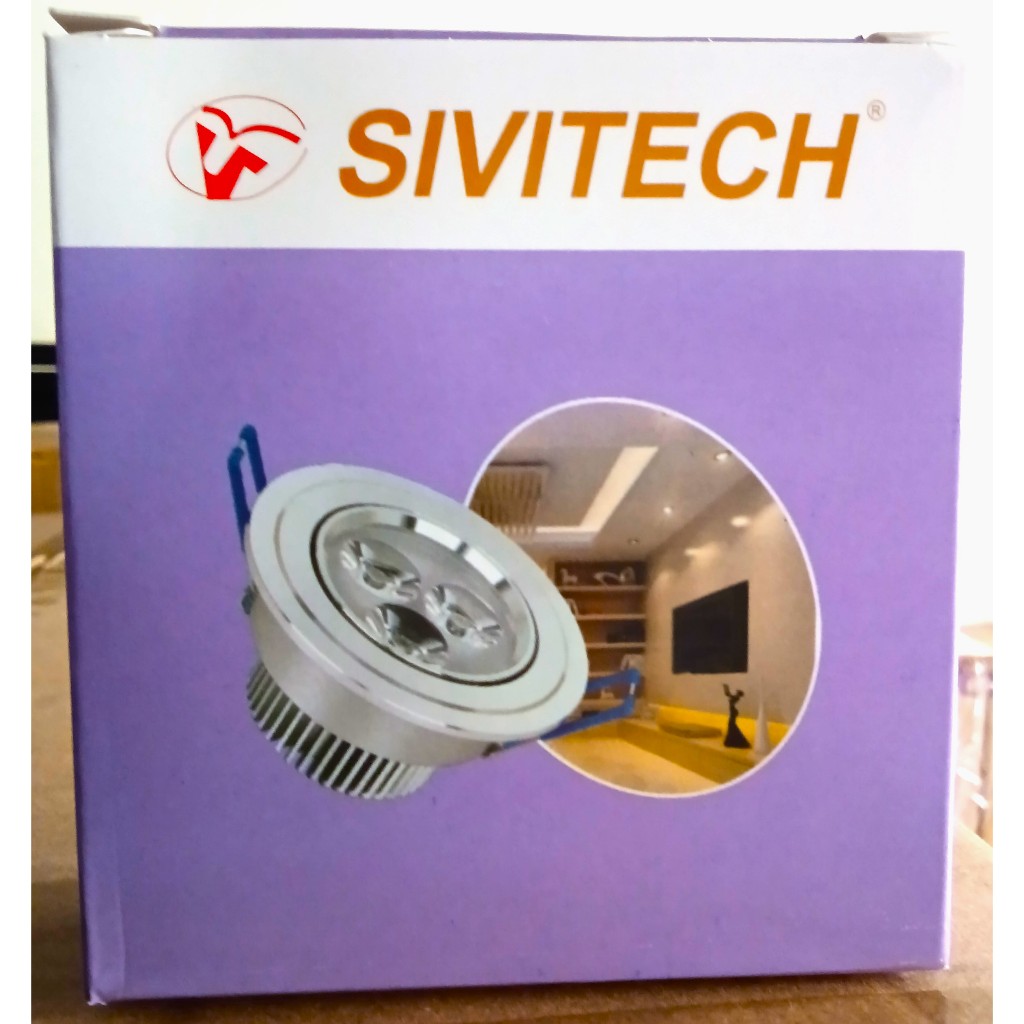 Jual Led downlight 3 watt 3 mata putih Sivitech | Shopee Indonesia