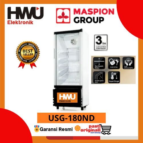 Jual MASPION USG180 UCHIDA SHOWCASE / COOLER 160 Liter USG-180ND_C | Shopee Indonesia