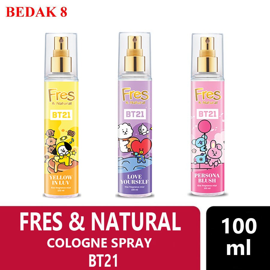 Jual Fres & Natural Spray Cologne BT21 Collection 100 mL | Shopee Indonesia