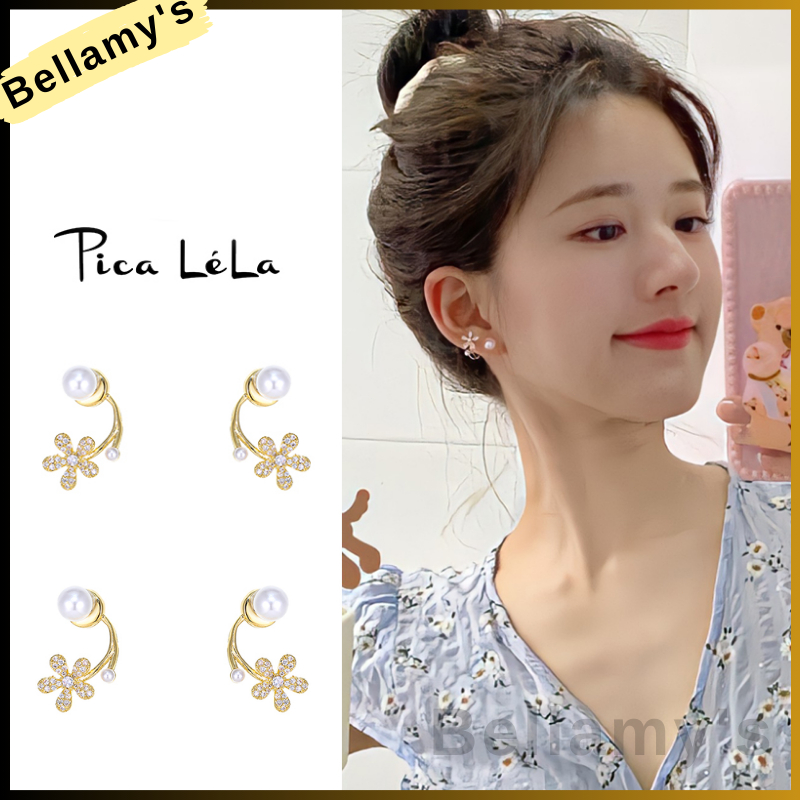 Jual COD ️ 1 Pasang Bunga Mutiara Mewah Pearl Anting Pejantan Berlian ...