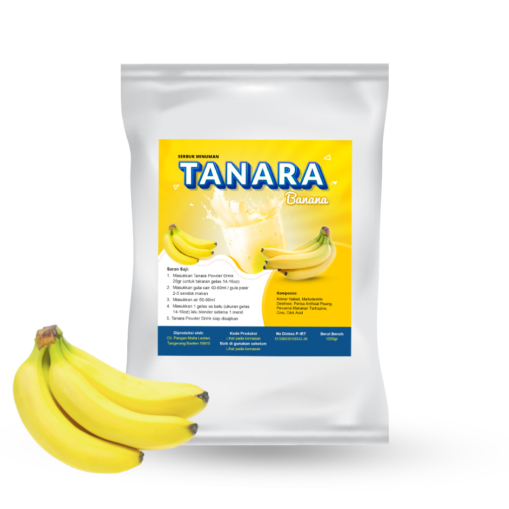 Jual Banana Powder 500gr -Bubuk Minuman Rasa Pisang - Tanara Powder ...