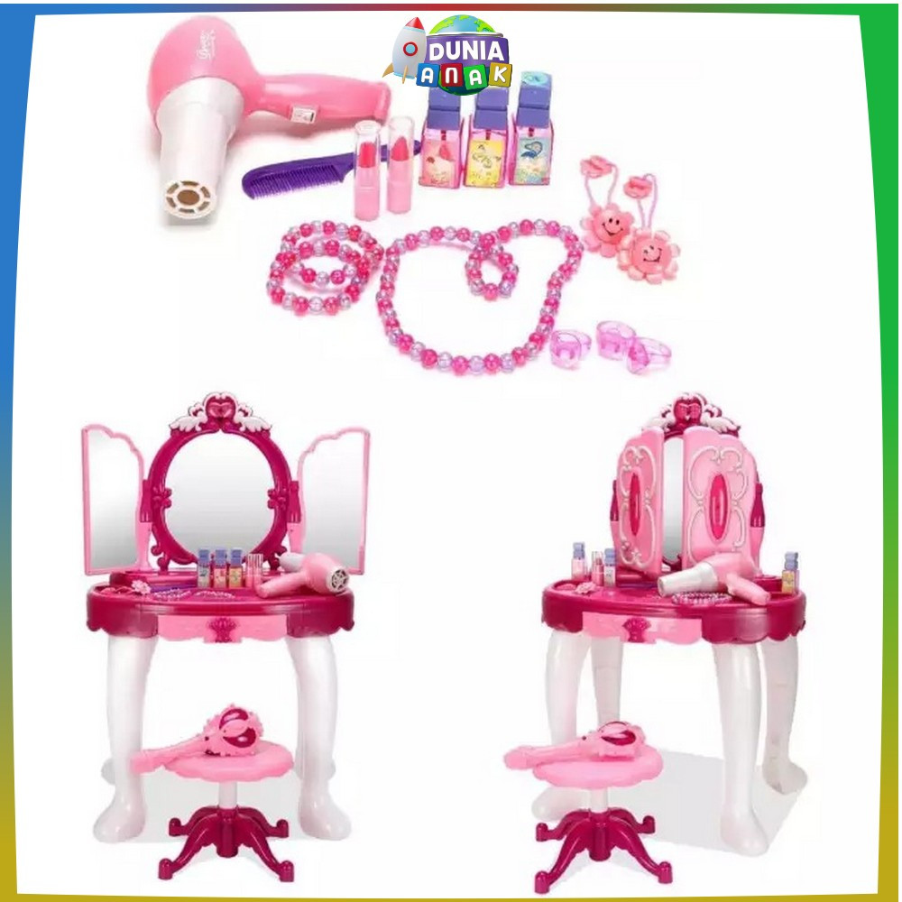 Jual Mainan Anak Perempuan Meja Rias Princess Music / Mainan Peran Anak ...
