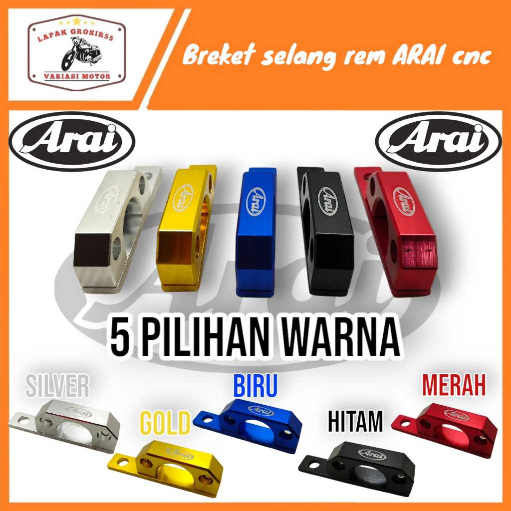 Jual Bracket Selang rem depan Kotak ARAI Breket Selang rem ARAI Full ...