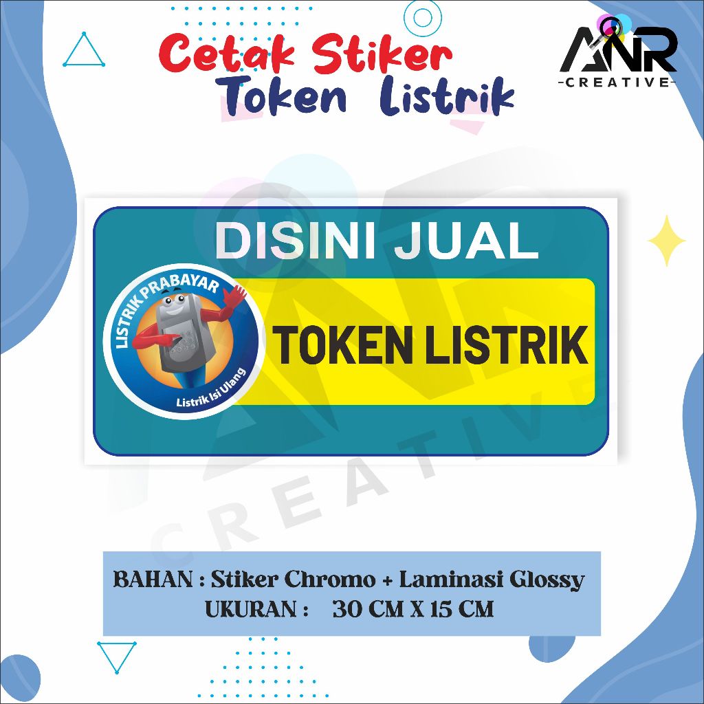 Jual Stiker Jual Token Listrik / Cetak Stiker Konter / Stiker Konter ...