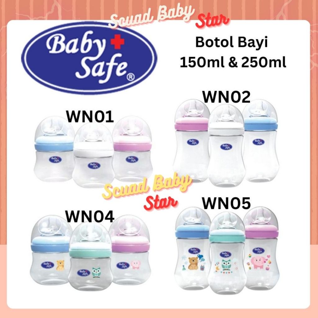 Jual Baby Safe Wide Neck Botol Susu Bayi WN01/WN02/WN04/WN05 /Botol ...
