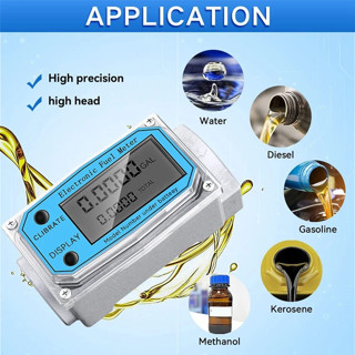 Jual Digital Turbine Flow Meter Turbin Display Lcd 1inch Fuel Fuelmeter ...