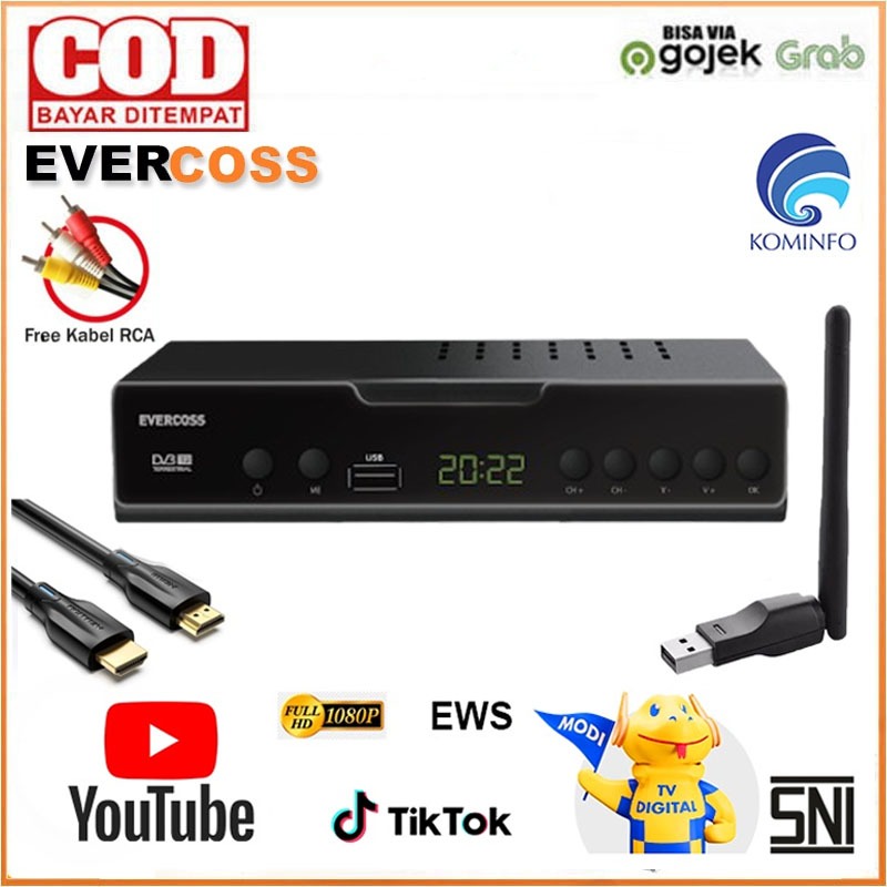 Jual EVERCOSS MAX PRO Set Top Box TV Penerima Siaran Digital | Shopee ...