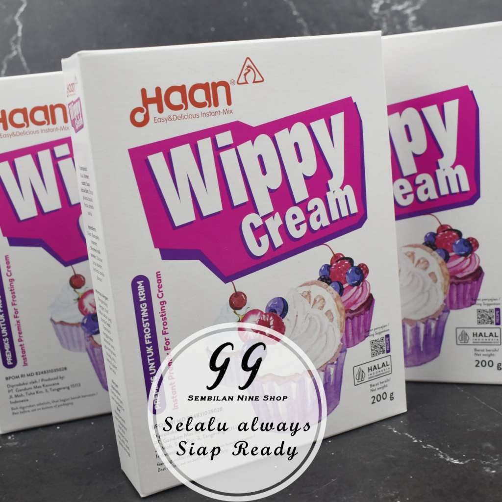 Jual WIPPY CREAM 200 GRAM Haan Whipping Cream Powder Topping Bubuk Krim ...