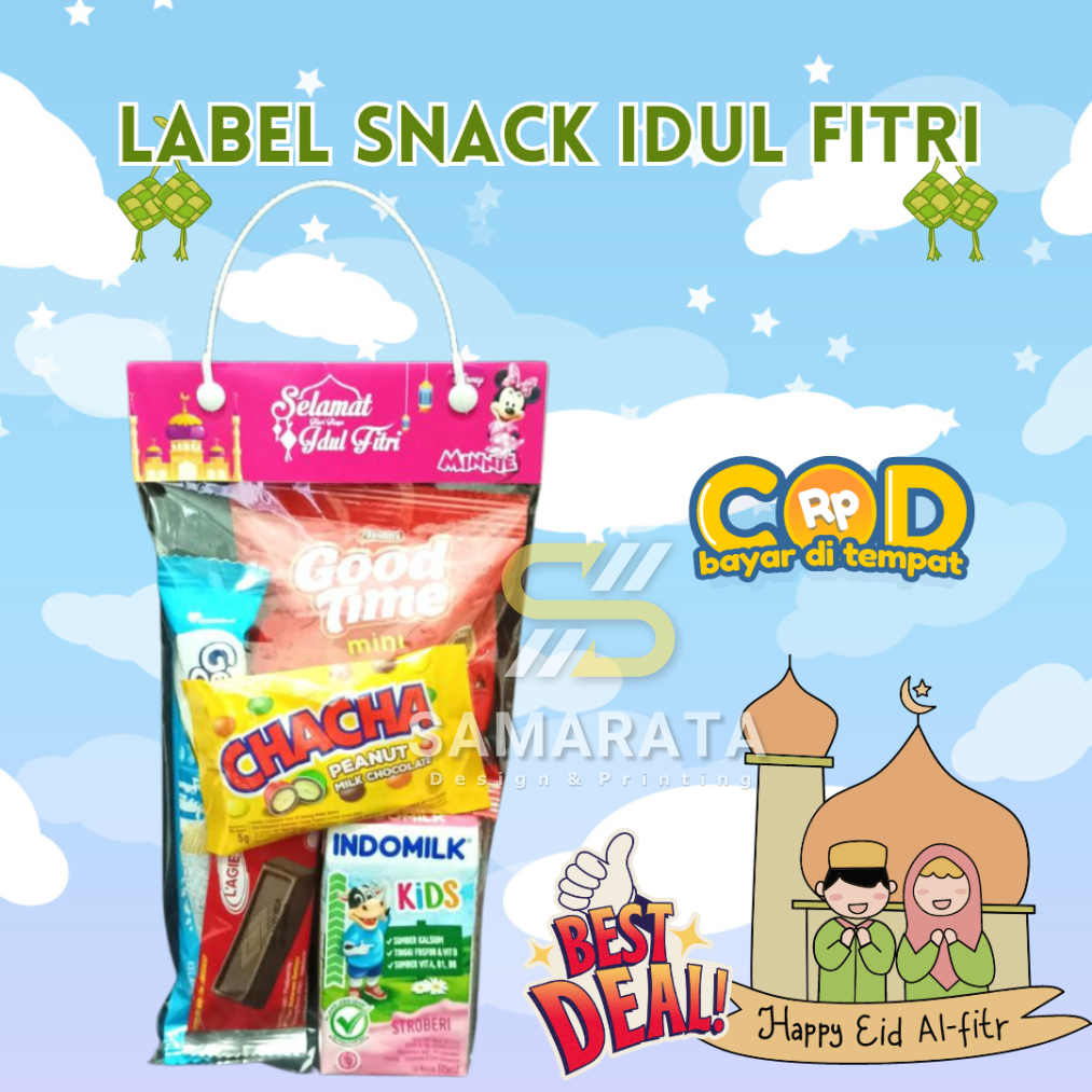 Jual Plastik Snack Mini Parcel Idul Fitri 2025 Label Snack Lebaran ...
