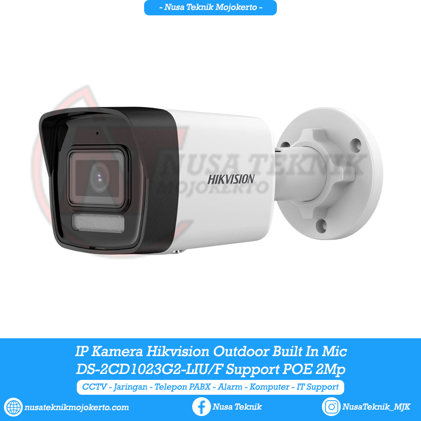 Jual IP Kamera Hikvision Outdoor Built In Mic DS-2CD1023G2-LIU/F ...