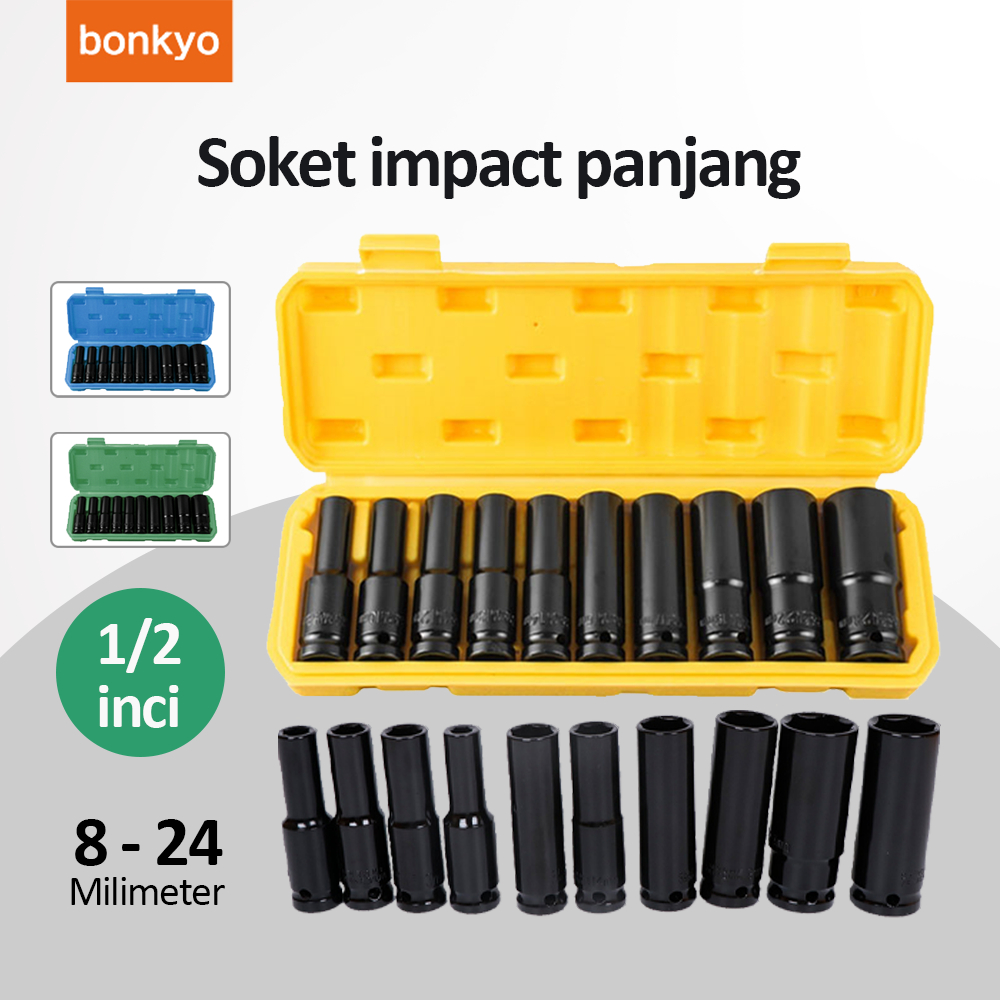 Jual Bonkyo Mata Socket Extention Impact Socket 10 pcs 1/2 Inch ...