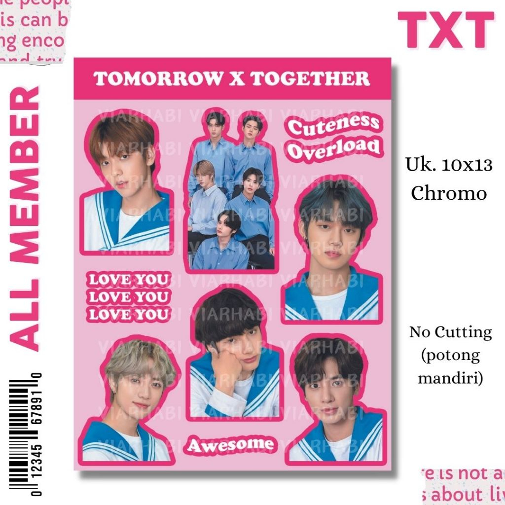 Jual STIKER TXT EDITION// FREEBIES KPOP// STIKER KONSER TXT EDITION ...