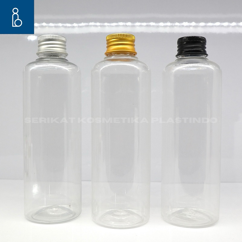 Jual BOTOL 250 ML BENING NATURAL CLEAR TUTUP ULIR ALMUNIUM SILVER NECK 24 | Shopee Indonesia