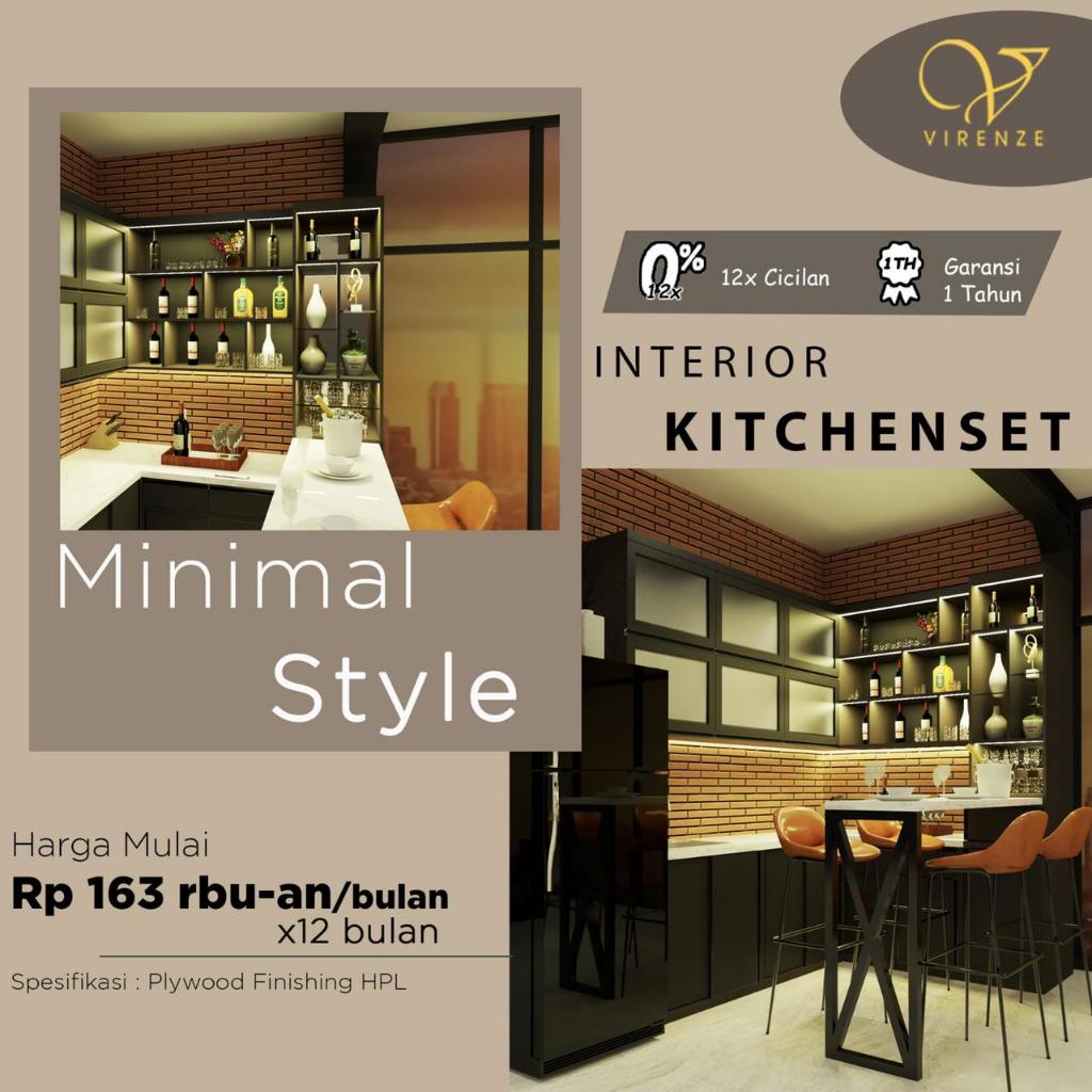 Jual KITCHENSET Kitchen Set Custom HPL Design Interior VIRENZE Kitchenset Jakarta Bogor Depok ...