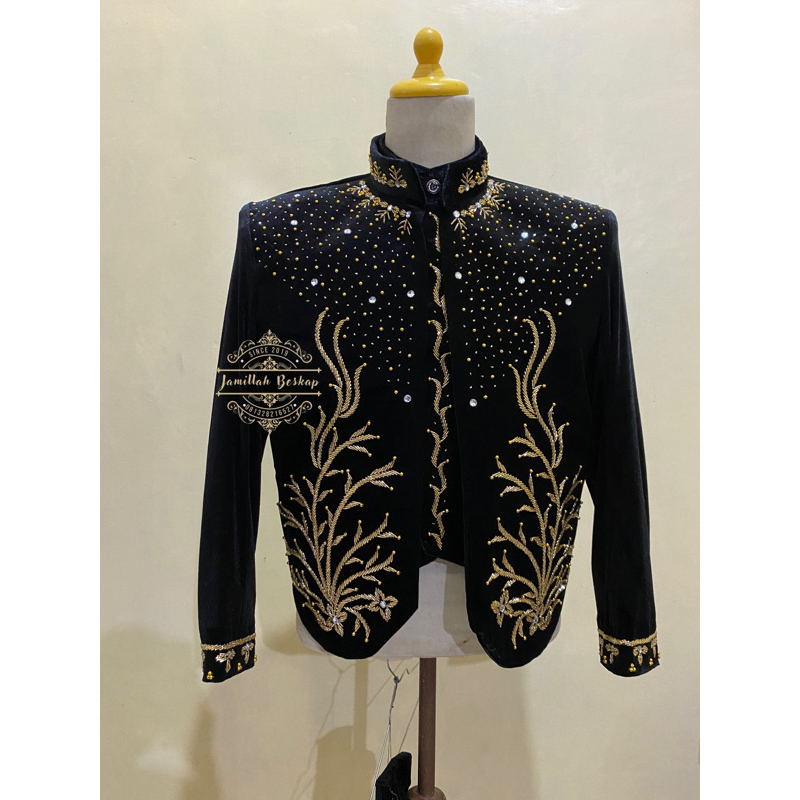 Jual Beskap pengantin jawa solo || Beskap Bludru || Beskap hitam jawa ...