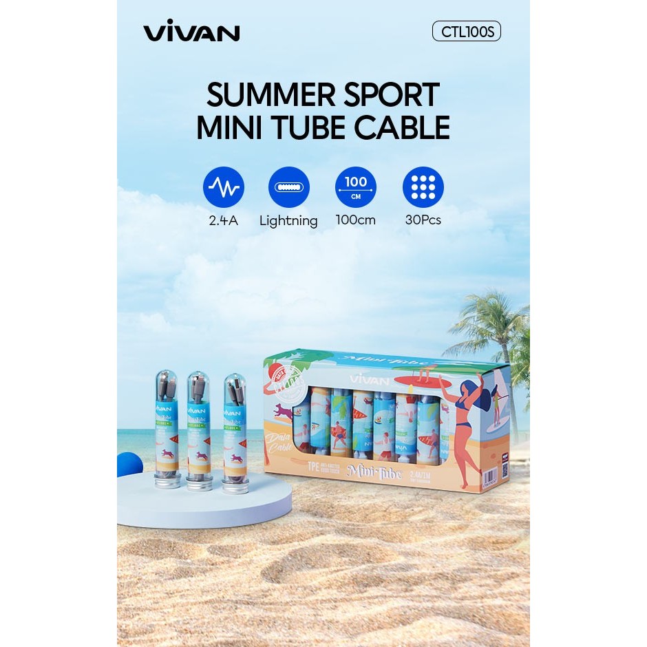 Jual VIVAN KABEL DATA CHARGER iPhone Lightning CTL100S CTL100 | Shopee ...