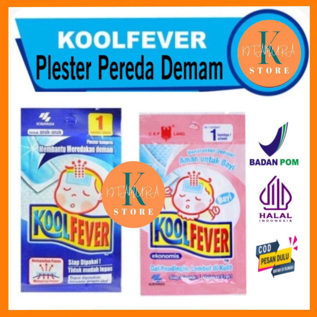 Jual Kool Fever Cool Fever Plester Kompres Demam Bayi Anak Cooling Patch Demam Koolfever Gel ...