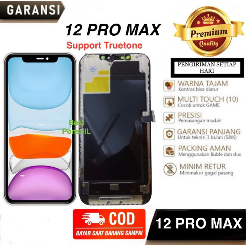Jual LCD IP 12 PROMAX FULLSET ORIGINAL TOUCHSCREEN | Shopee Indonesia
