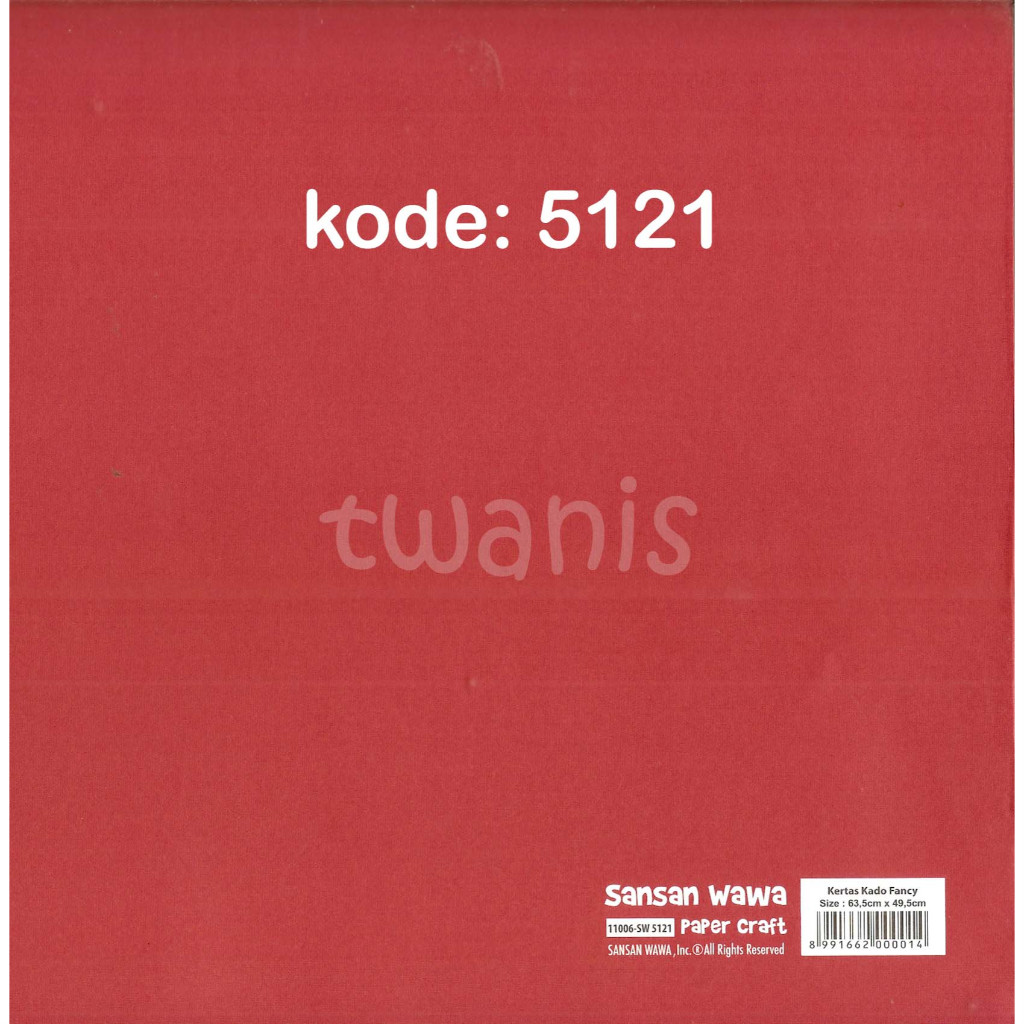 Jual Paket Kertas Kado Polos Warna Merah Maroon SANWA kode 5121 isi 40 ...