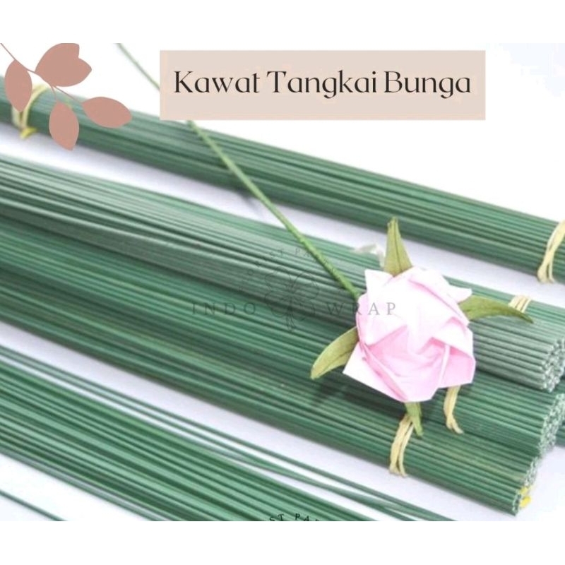 Jual ( isi 10 pcs) KAWAT BUNGA UKURAN 16 dan 22 , KAWAT TANGKAI BUNGA ...