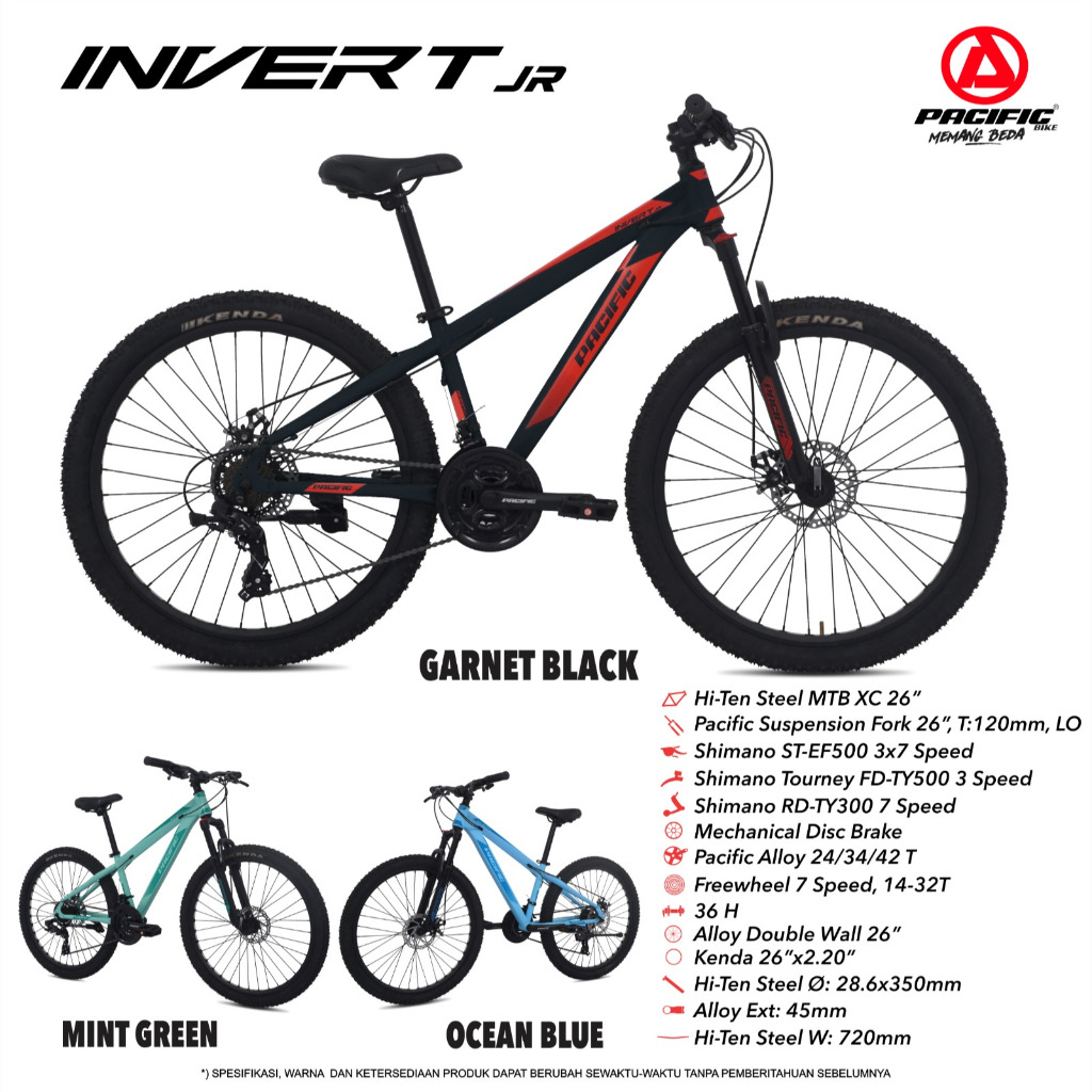 Jual SEPEDA GUNUNG MTB 24 inch PACIFIC INVERT 1.0 INVERT SCOUT 26 INCH ...