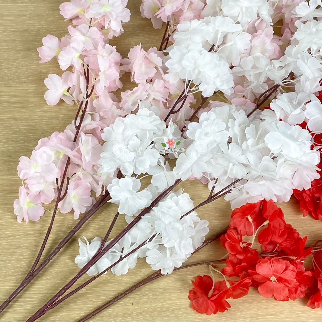 Jual Bunga Cherry Blossom 1 Meter Mei Hua Artificial 1 PCS - Bunga ...