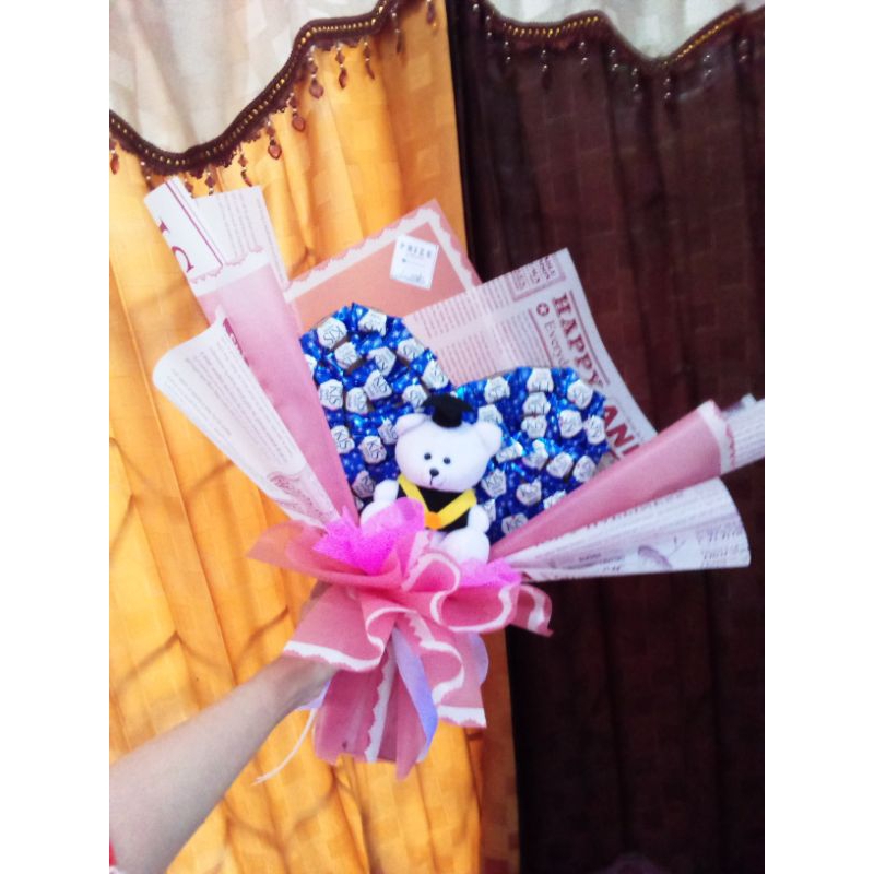 Jual BUKET PERMEN LOVE MURAH BUKET BONEKA PERMEN BENTUK HATI BUKET ...