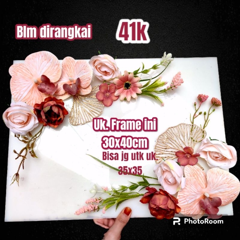 Jual DIY Rangkaian Bunga Mahar Anggrek TANPA frame acrylic Mawar ...