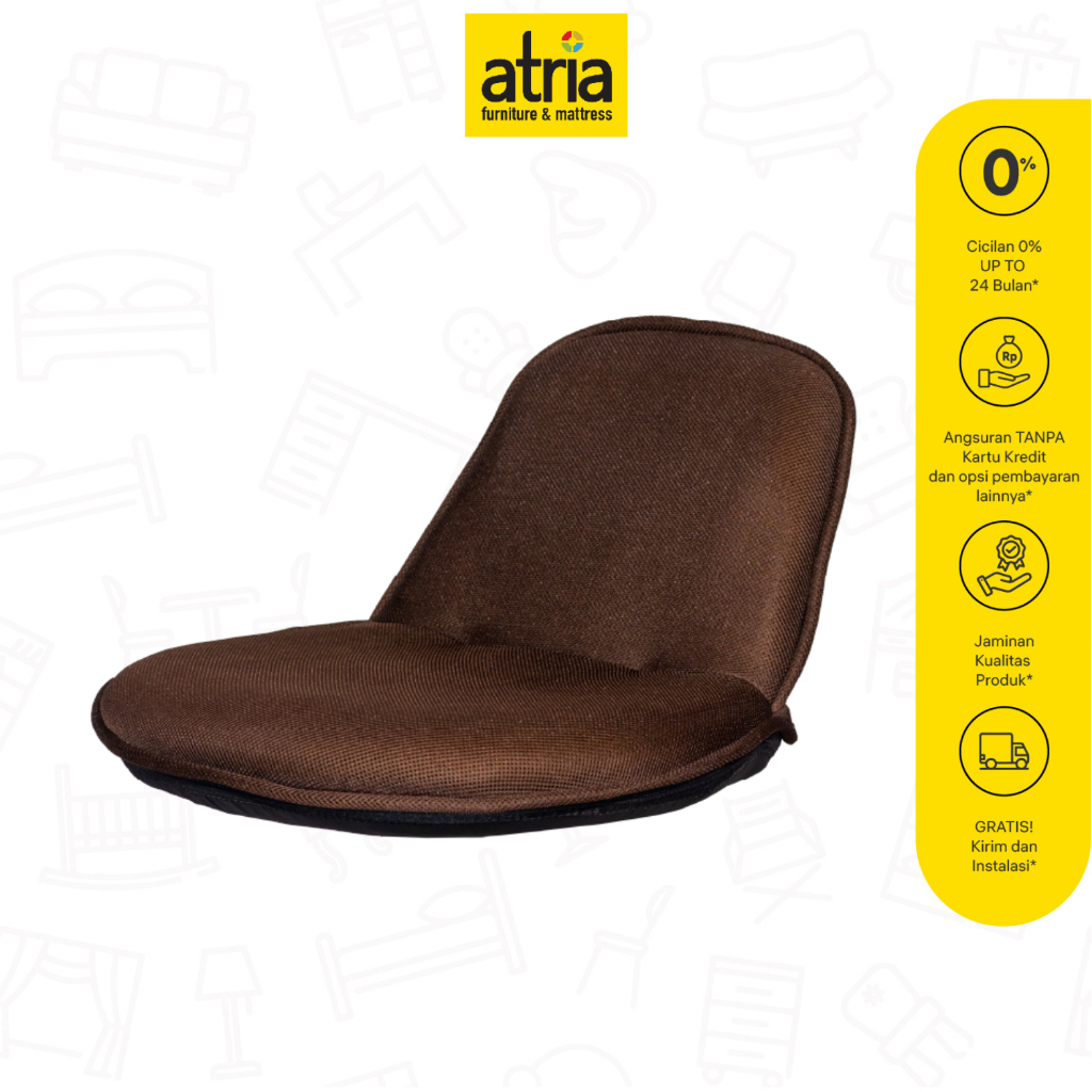 Jual Atria Kursi Lantai Hardy Floor Chair Mesh Dark Brown | Shopee ...