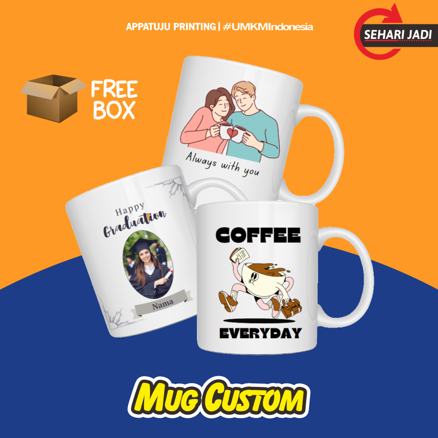 Jual MUG CUSTOM / GELAS CUSTOM | Shopee Indonesia