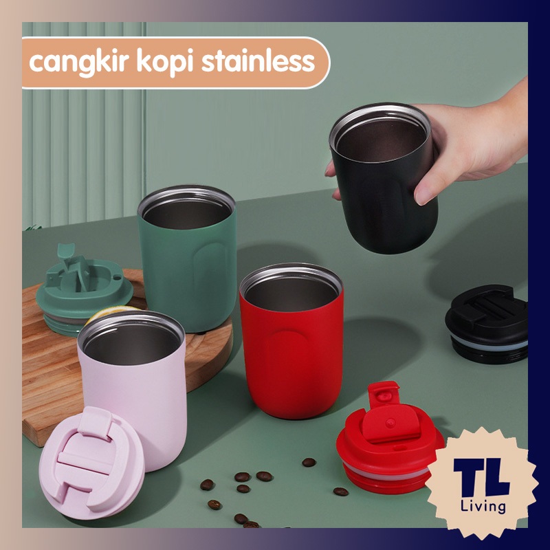 Jual cangkir kopi stainless steel double vacuum vakum termos mug ...