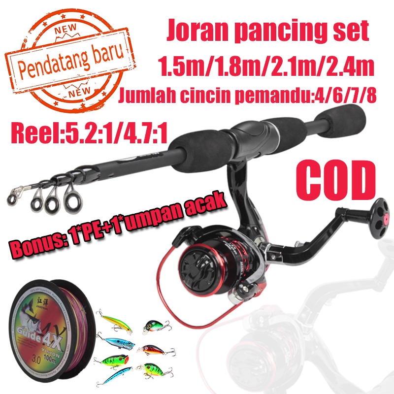Jual HAIYI FISHING pancing set joran pancing 1.8-2.1m reel pancing ...
