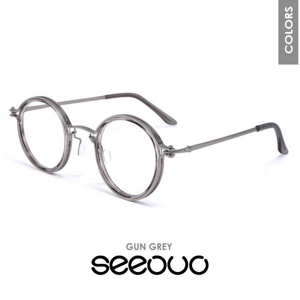 Jual Seeouo Kacamata Antiradiasi Blueray Bulat Retro Unik Fashionable Bahan Metal Laki-laki dan ...