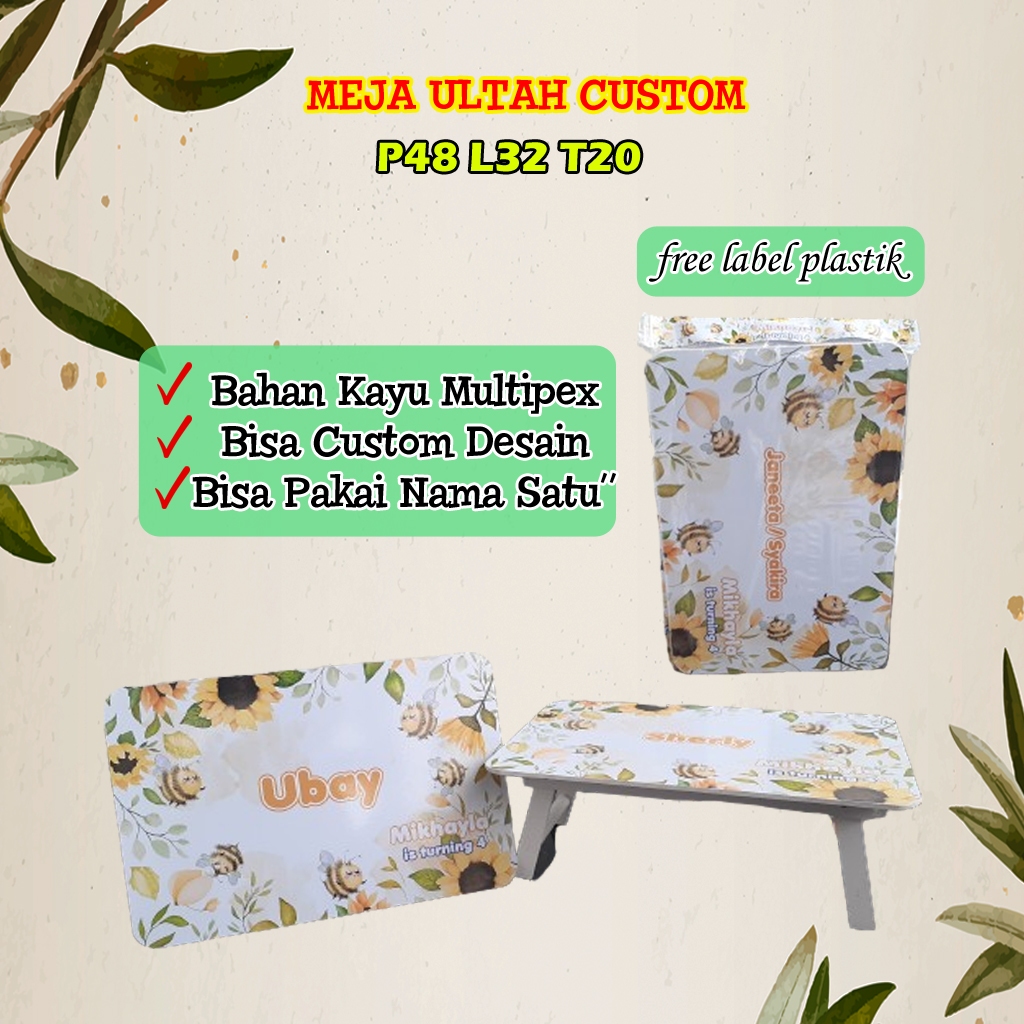 Jual Souvenir Meja Ultah Lipat Custom Nama Satu Satu Free Packaging ...