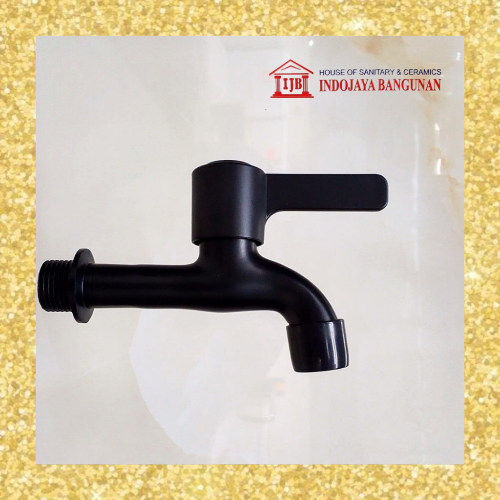 Jual Kran Tembok Keran Air Dinding Kamar Mandi Hitam Doff | Shopee ...