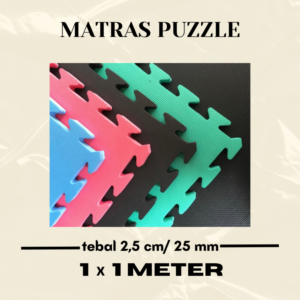 Jual Matras Puzzle tebal 2,5 cm eva sponge Ukuran 1x1 m high quality ...